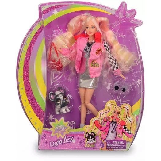 Poupée barbie fashion girl avec chien bulldog | GoBébé.ma